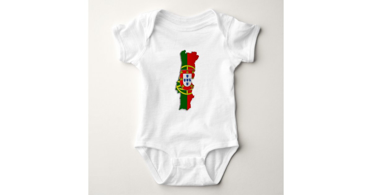 Portugal Flag Map Baby Bodysuit | Zazzle