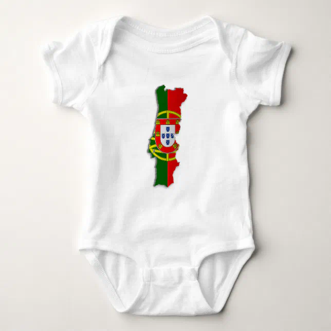 Portugal Flag Map Baby Bodysuit | Zazzle