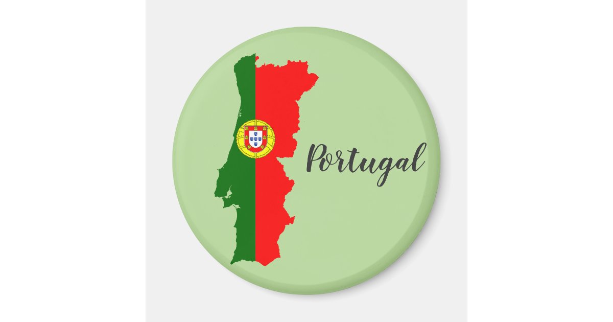 Portugal Flag Map Magnet | Zazzle