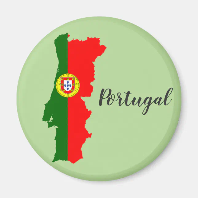 Portugal Flag Map Magnet | Zazzle