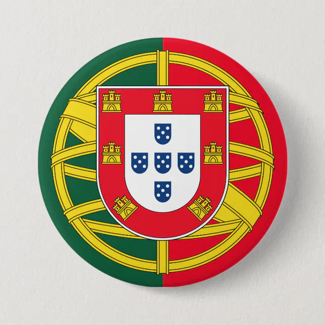 Portugal flag pinback button | Zazzle