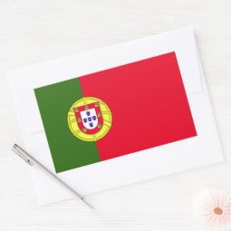 Portugal Flag Rectangular Sticker | Zazzle