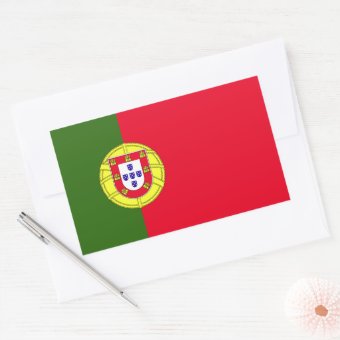 Portugal Flag Rectangular Sticker | Zazzle