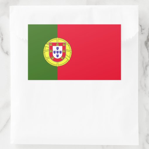 Portugal Flag Rectangular Sticker | Zazzle