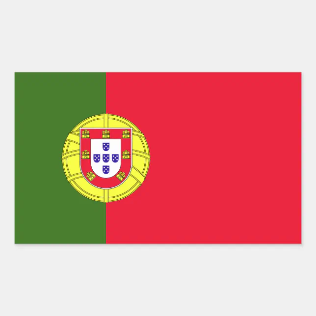 Portugal Flag Rectangular Sticker | Zazzle