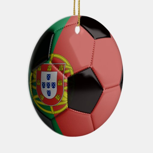 Portugal Flag Soccer Ball Ceramic Ornament | Zazzle