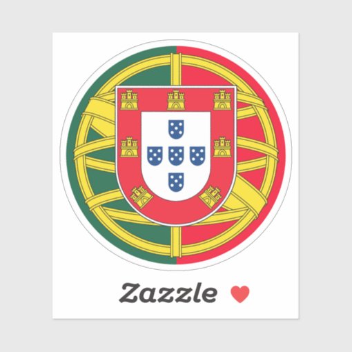 Portugal flag sticker | Zazzle