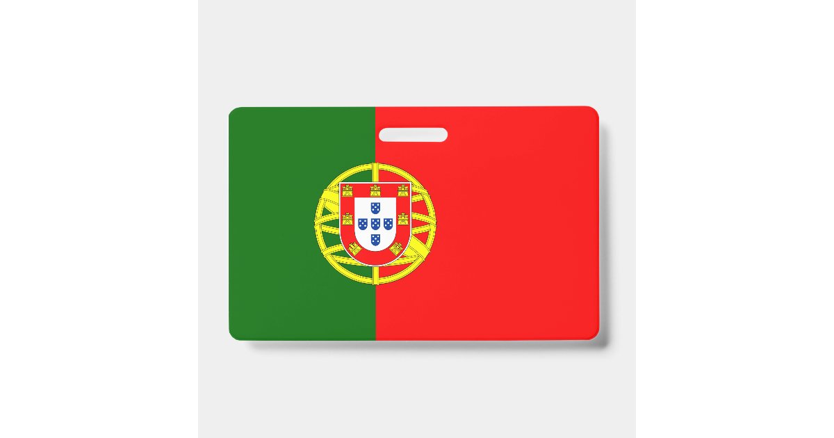 Portugal flag Vertical Badge | Zazzle