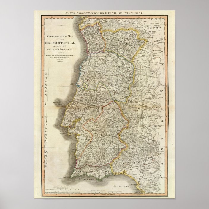 Portugal Map Poster | Zazzle.com