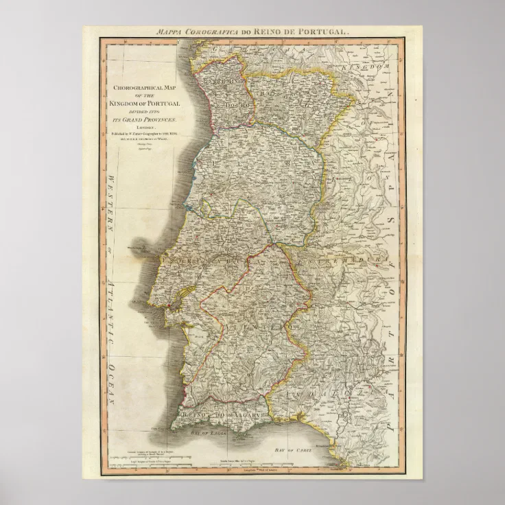 Portugal Map Poster | Zazzle