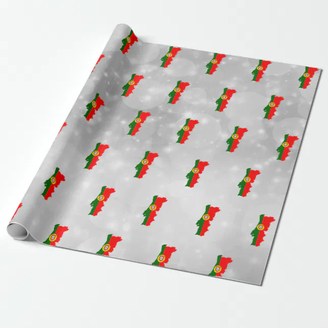 Portugal Portuguese Flag Map Wrapping Paper | Zazzle