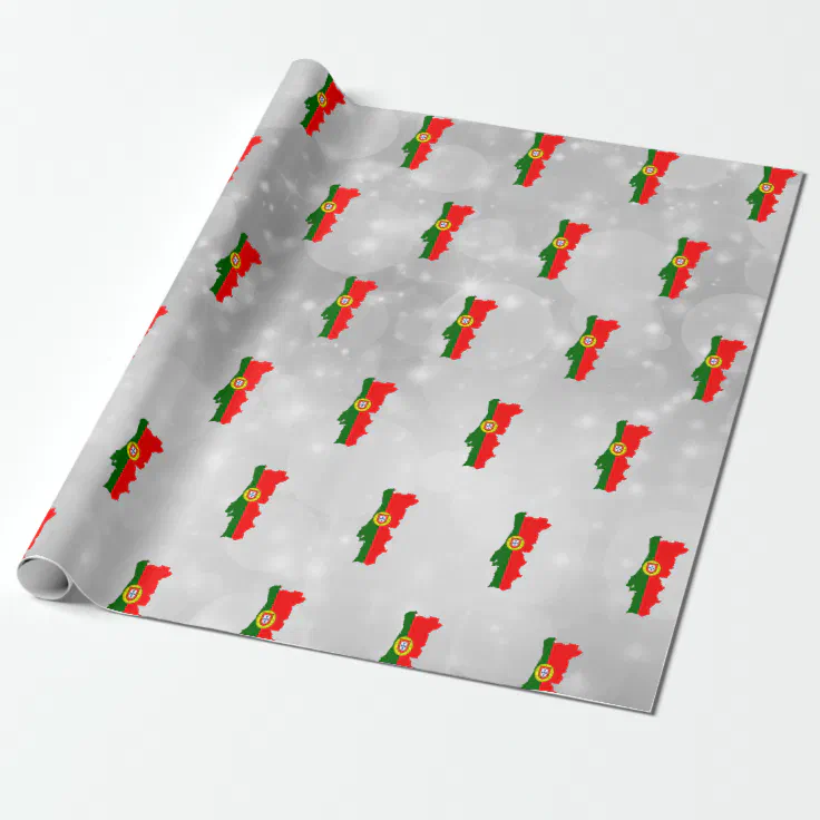 Portugal Portuguese Flag Map Wrapping Paper | Zazzle
