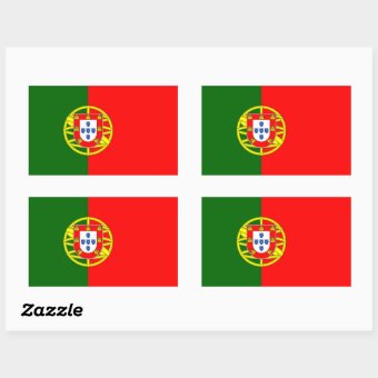 Portugal/Portuguese Flag Rectangular Sticker | Zazzle