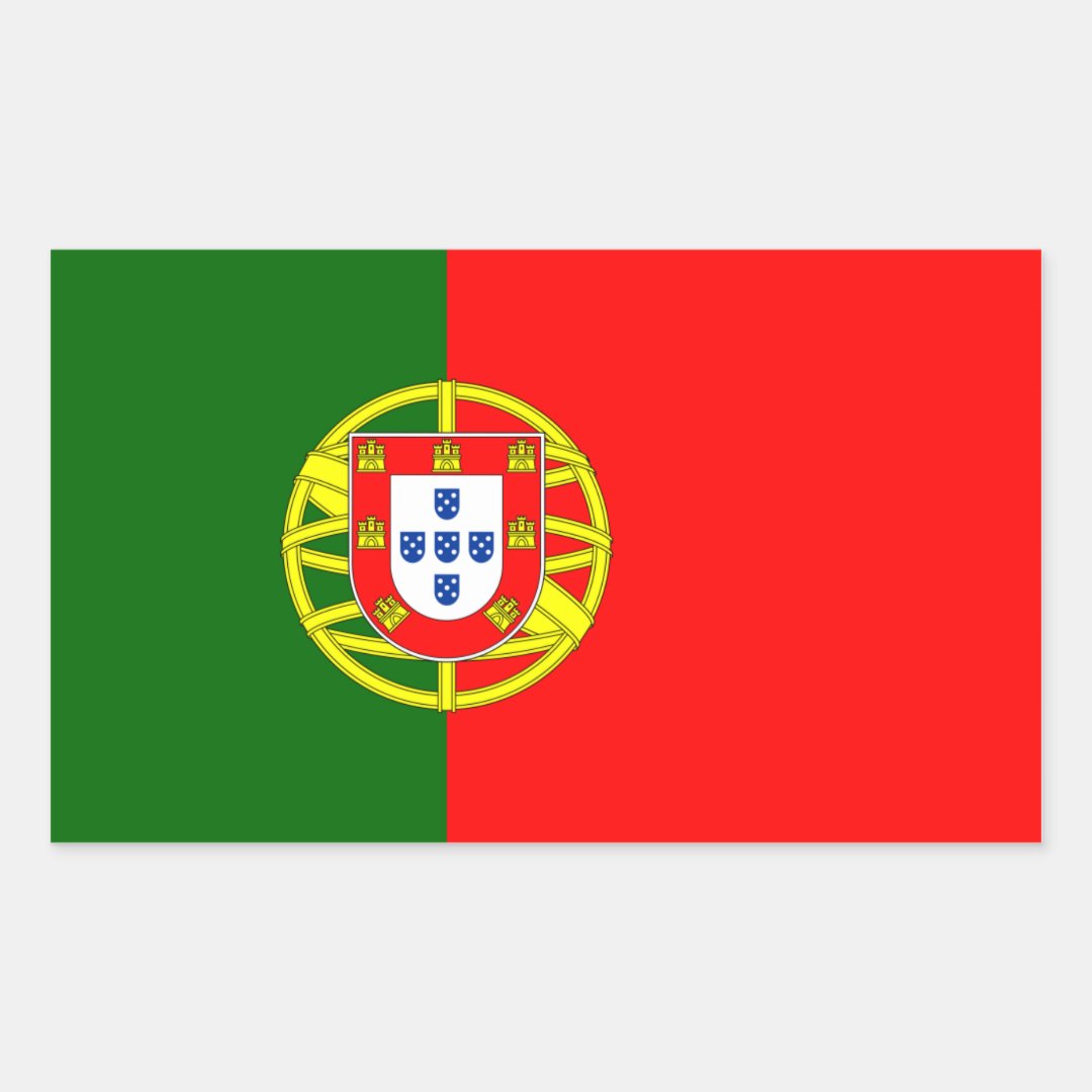 Portugal/Portuguese Flag Rectangular Sticker | Zazzle