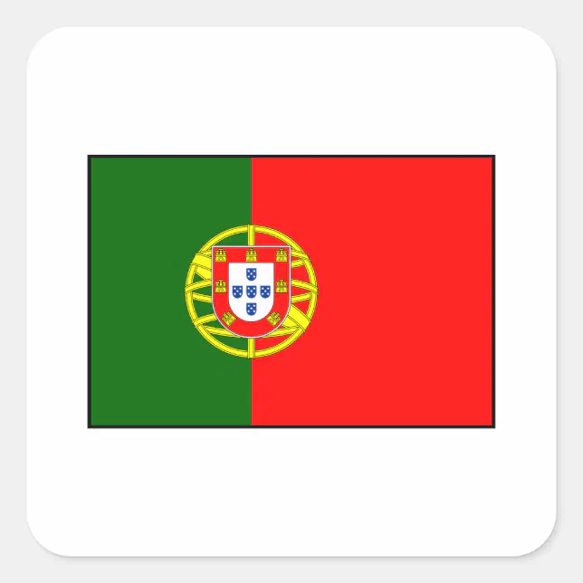 Portugal - Portuguese Flag Square Sticker | Zazzle