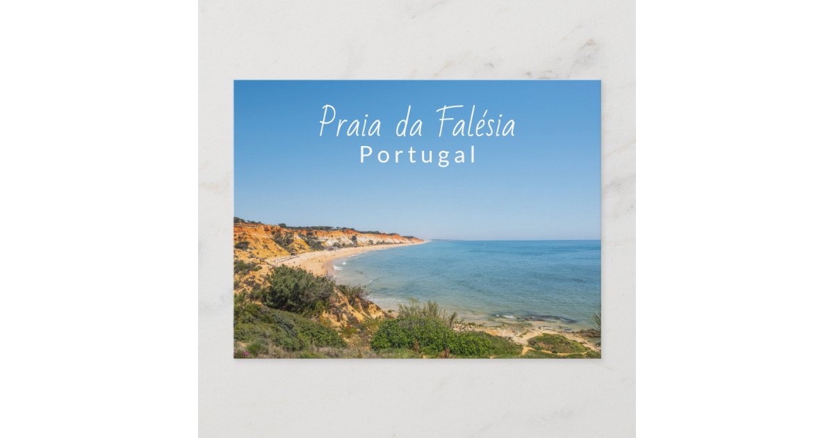 Portugal Praia da Falesia in the Algarve Travel Postcard | Zazzle