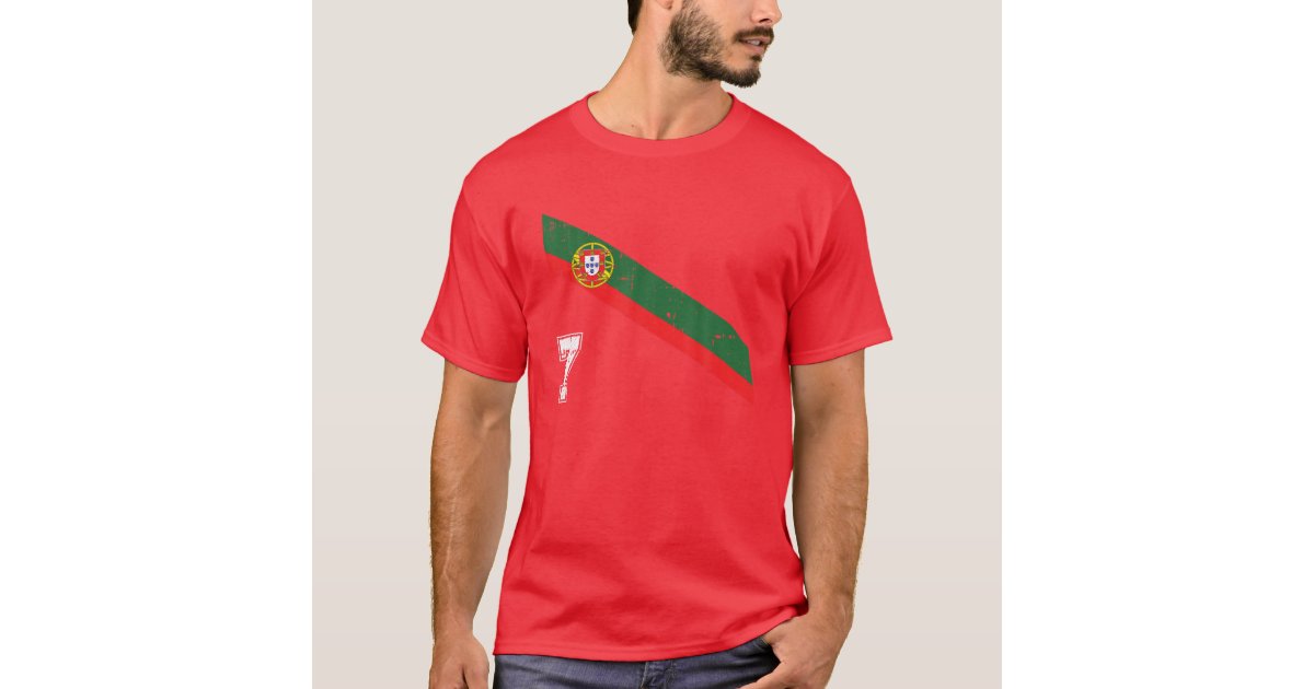 Portugal Soccer Number 7 Portugese Football Sports T-Shirt | Zazzle