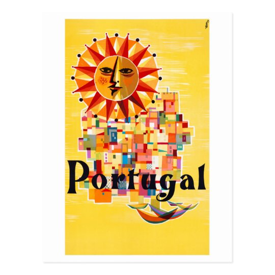Portugal Vintage Poster Restored Postcard | Zazzle.com
