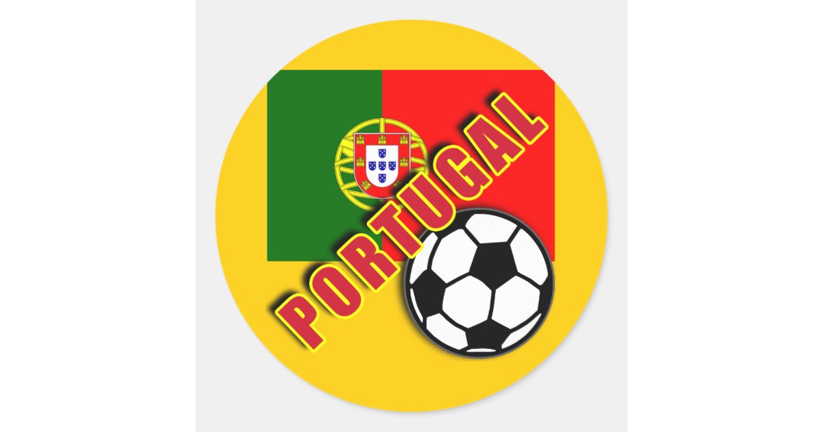 PORTUGAL World Soccer Fan Tshirts Classic Round Sticker | Zazzle