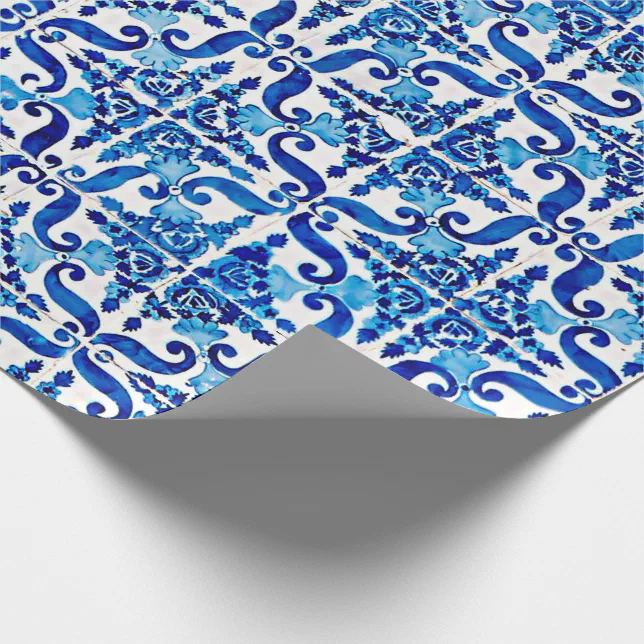 Portuguese Azulejo Wrapping Paper | Zazzle