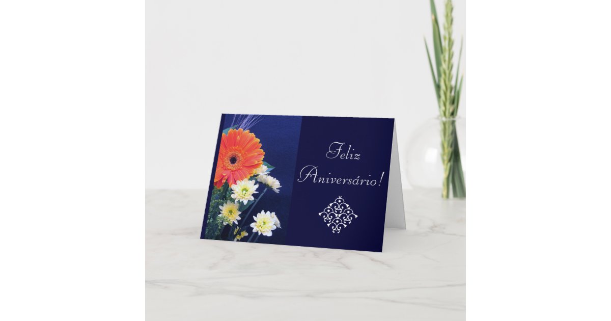 Portuguese: Birthday / Aniversario Card | Zazzle
