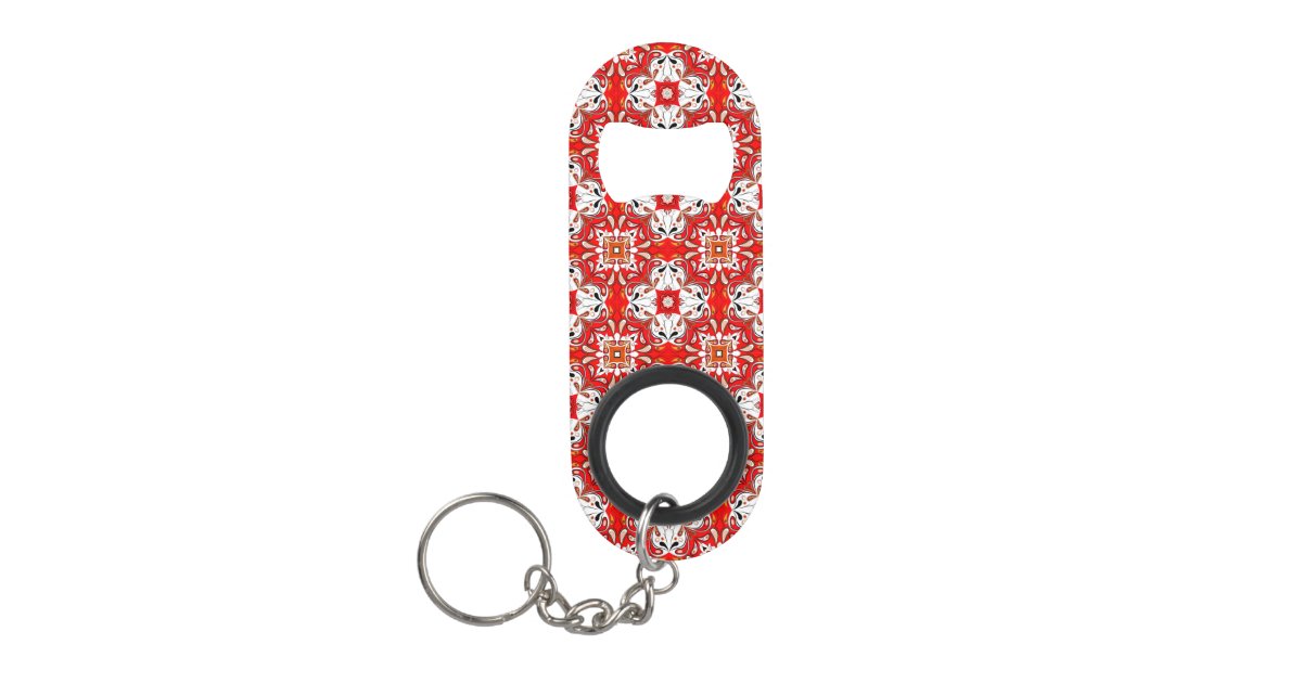 Portuguese Ceramic Tile Pattern Keychain Bottle Opener | Zazzle