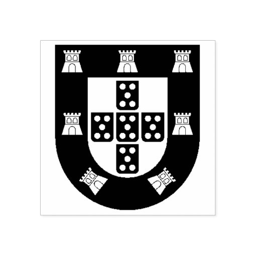 Portuguese Crest 2" x 2" Rubber Stamp | Zazzle