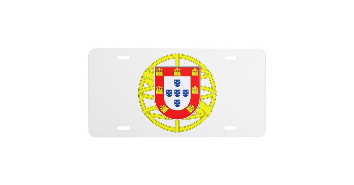 Portuguese Emblem License Plate | Zazzle