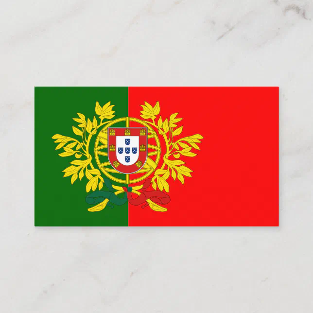 Portuguese Flag & Coat of Arms, Flag of Portugal Business Card | Zazzle