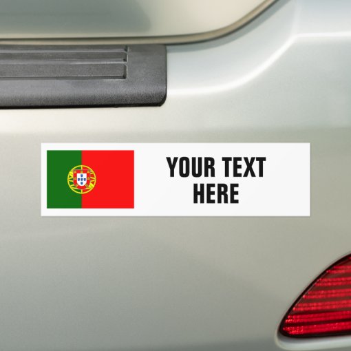 Portuguese flag of Portugal custom bumper stickers | Zazzle
