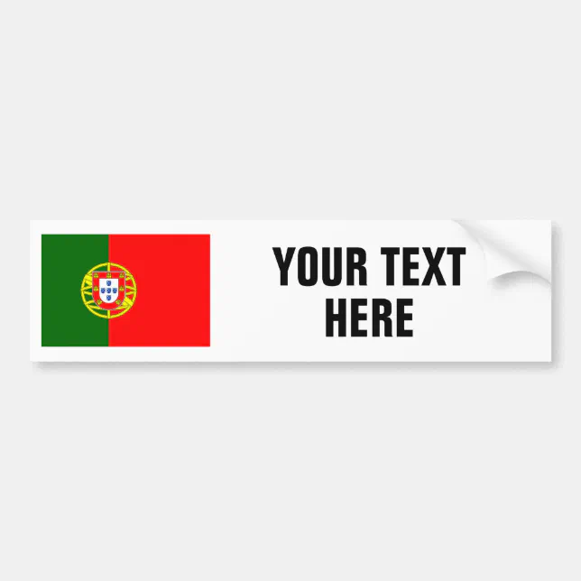 Portuguese flag of Portugal custom bumper stickers | Zazzle