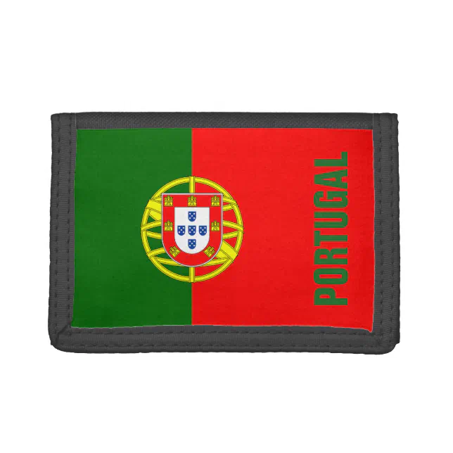 Portuguese flag of Portugal custom velcro wallet | Zazzle