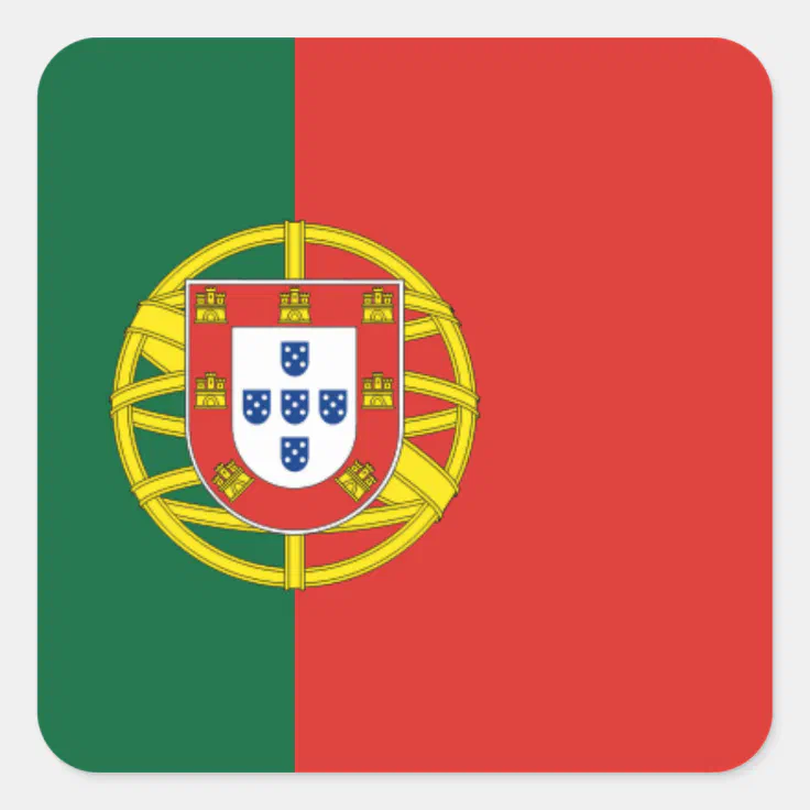 Portuguese flag sticker | Zazzle