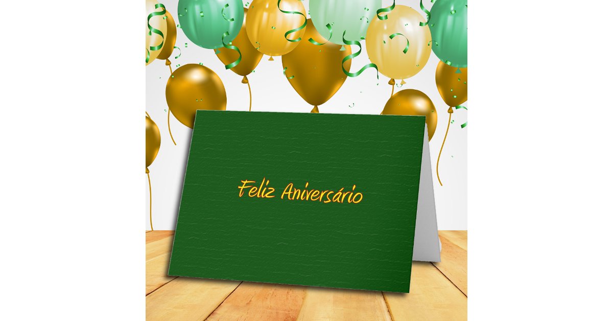 Portuguese Happy Birthday Card | Zazzle