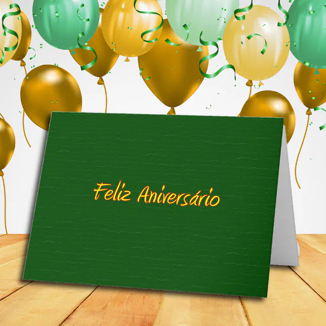 Portuguese Happy Birthday Card | Zazzle
