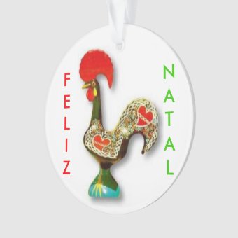 Portuguese Rooster Christmas Ornament | Zazzle