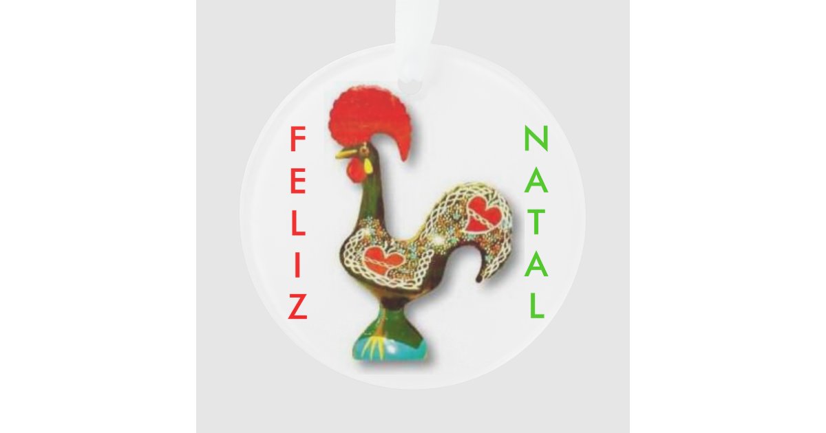 Portuguese Rooster Christmas Ornament | Zazzle