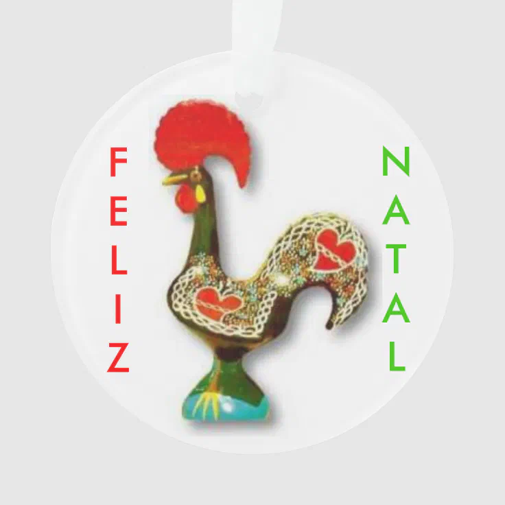 Portuguese Rooster Christmas Ornament | Zazzle