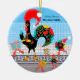 Portuguese Rooster Festive Christmas Parade Ceramic Ornament | Zazzle