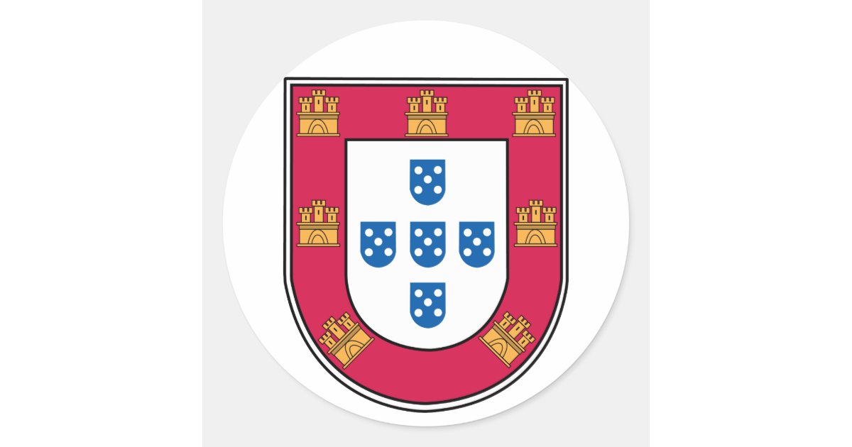 Portuguese Shield Classic Round Sticker | Zazzle