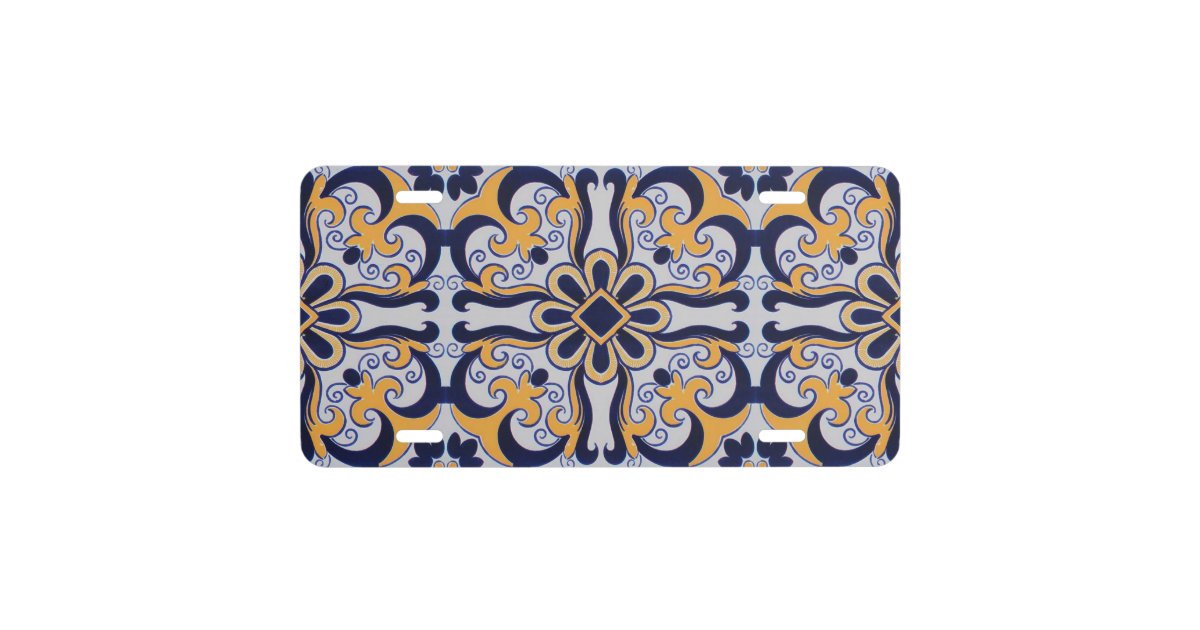 Portuguese tile license plate | Zazzle