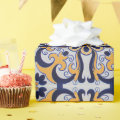 Portuguese tile pattern wrapping paper | Zazzle