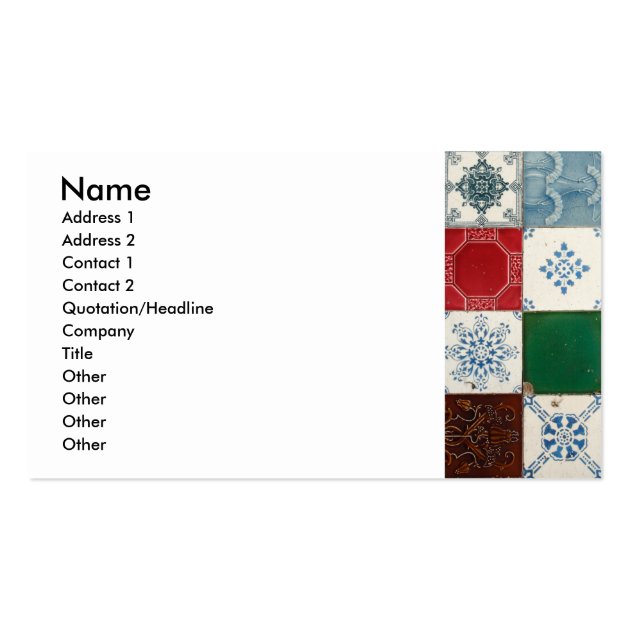 Portuguese tiles business cards