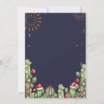 Posada Navidena Fiesta Cactus Christmas Party Invitation | Zazzle