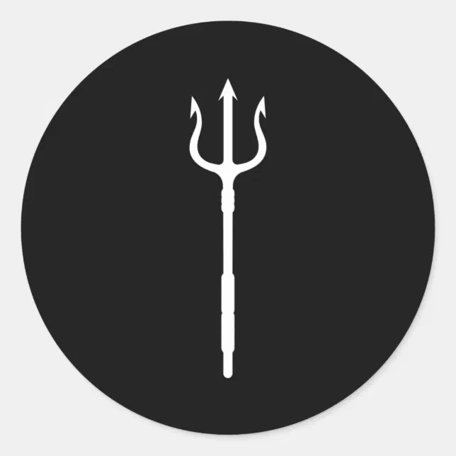 Poseidon Trident Neptune Greek God Classic Round Sticker | Zazzle