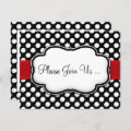 Posh Black and White Polka Dot Invitations | Zazzle
