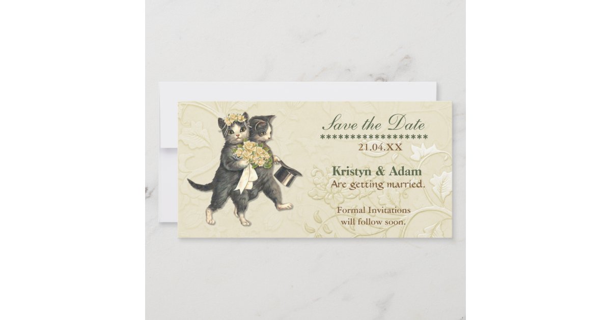Posh Cats Wedding Save the Date | Zazzle