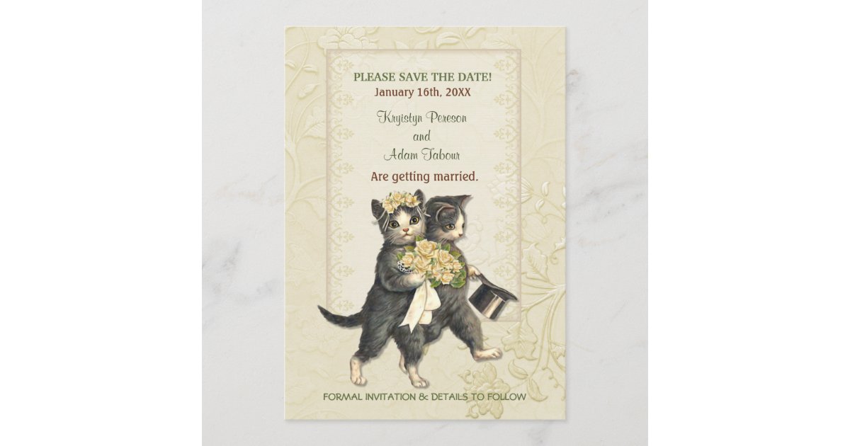 Posh Cats Wedding Save the Date | Zazzle.com