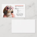 Posh Dog Grooming Appointment Reminder Card | Zazzle