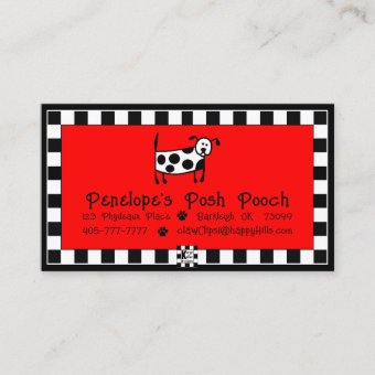 Posh Pooch Business Card | Zazzle